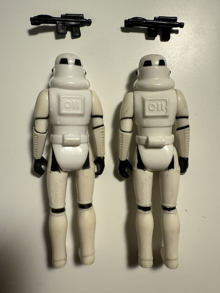 2 Vintage Star Wars Stormtroopers 1977 figures Army Builder Job Lot ...