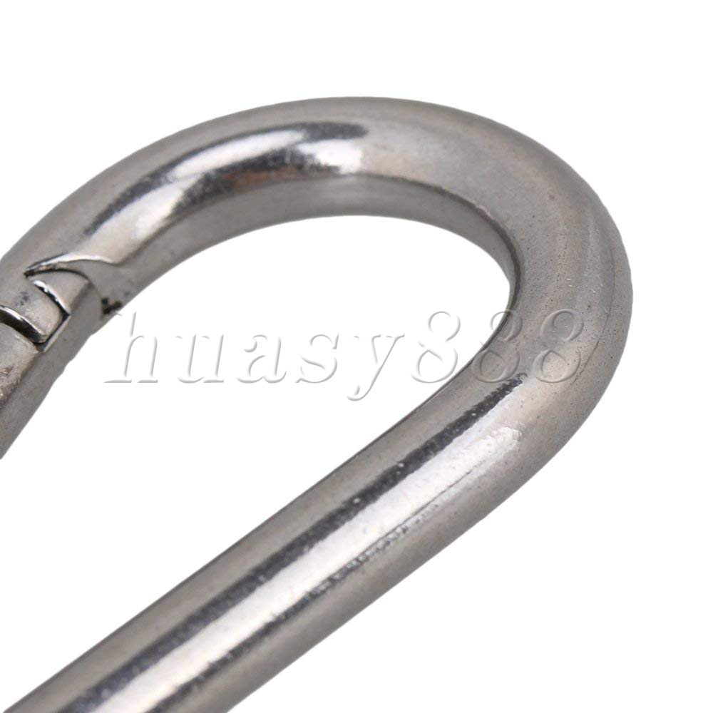 5PCS Stainless Steel Spring Snap Quick Link Lock Ring M5 50mm | eBay