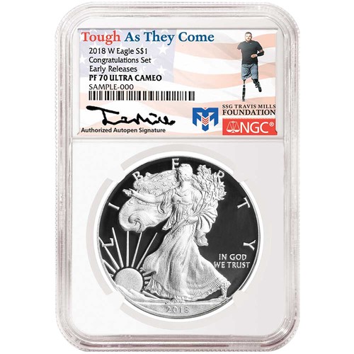 2018-W Proof $1 American Silver Eagle Congratulations Set NGC PF70UC ...