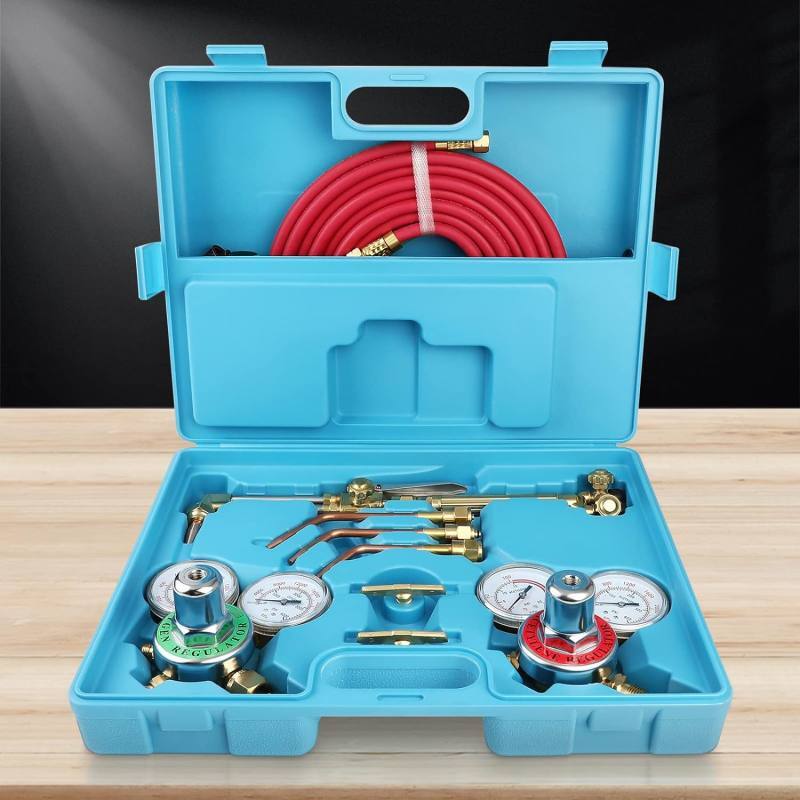 Oxygen & Acetylene Gas Cutting Torch and Welding Kit Oxy Brazing Welder ...