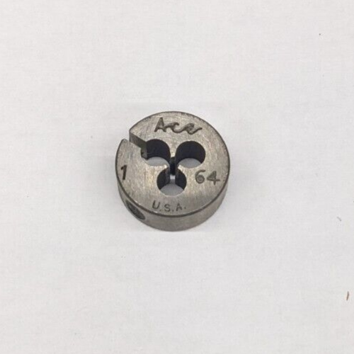 Ace 1-64 Round Die 5/8" OD (Small) Screw Adjustable Die CS Carbon Steel ...