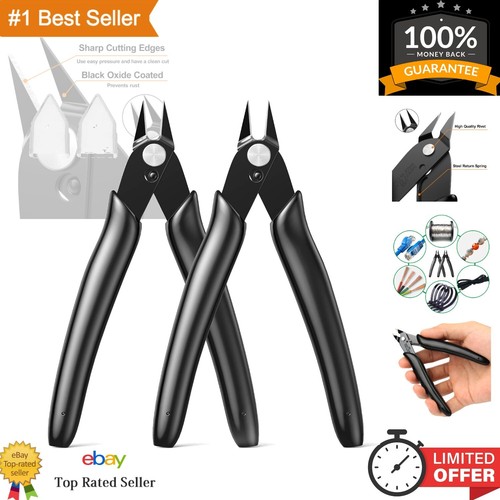 Flush-Cut Micro Wire Cutter 2-Pack - Precision Nippers for Jewelry ...