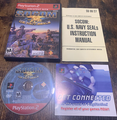 Sony Playstation 2 PS2 SOCOM U.S. Navy Seals Complete Tested Guaranteed ...