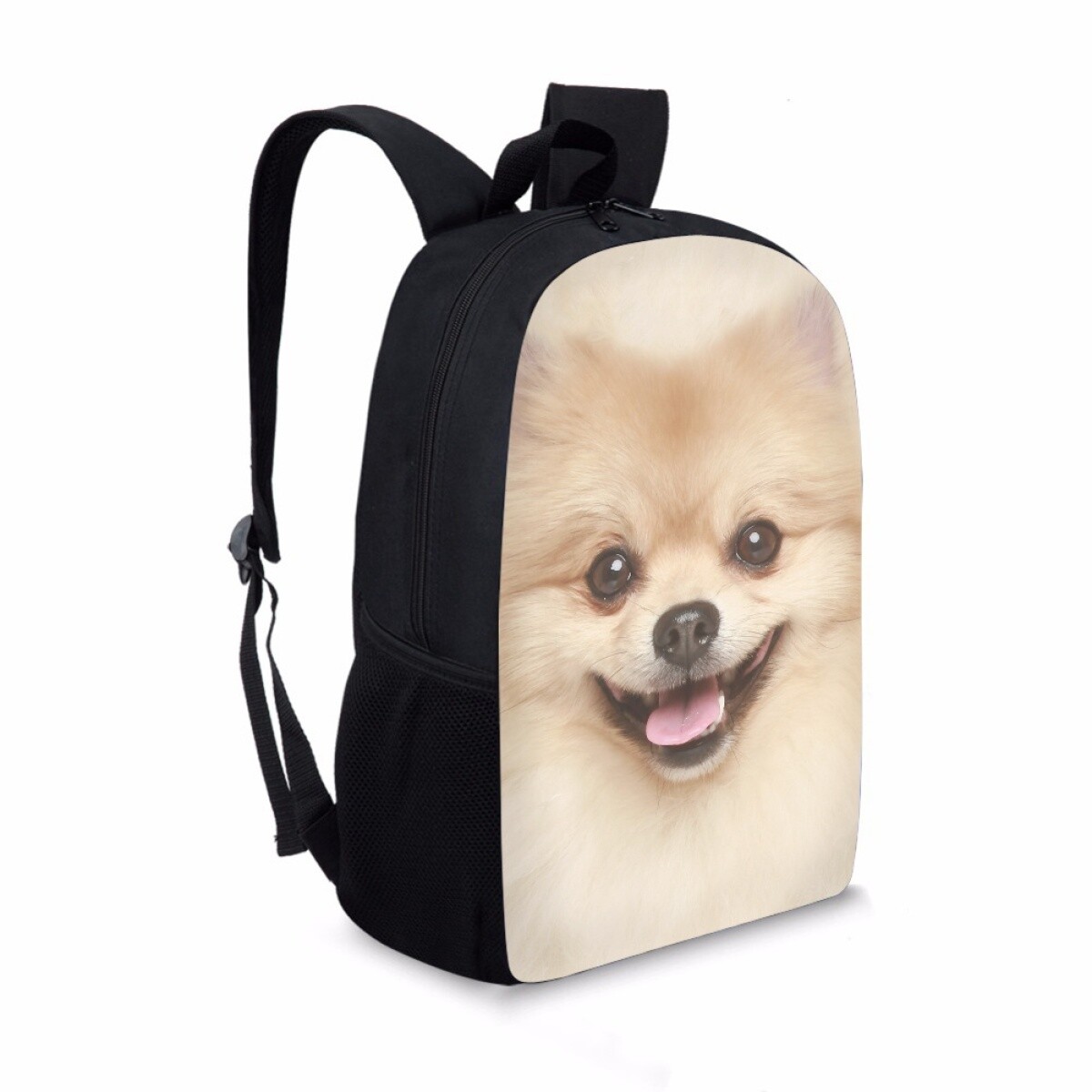 Cute White Dog 17" Backpack Schoolbag Shoulder Satchel Bookbags School ...