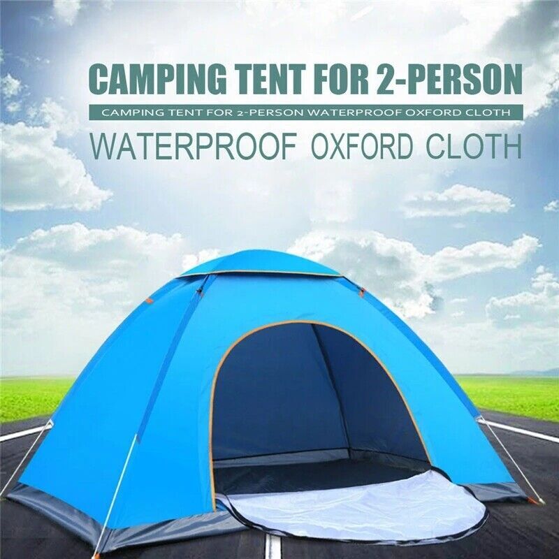 2-3 Man Automatic Instant Double Layer Pop Up Camping Hiking Tent ...