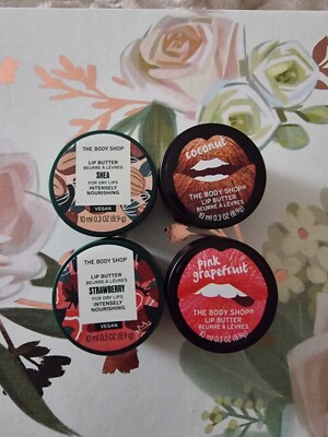 The Body Shop Lip Butter Bundle : Strawberry, Shea,pink Grapefruit And ...