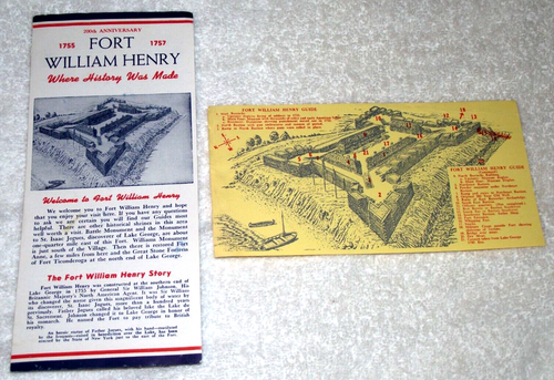 1957 200th Anniversary Fort William Henry New York 1755-1757 Brochure ...