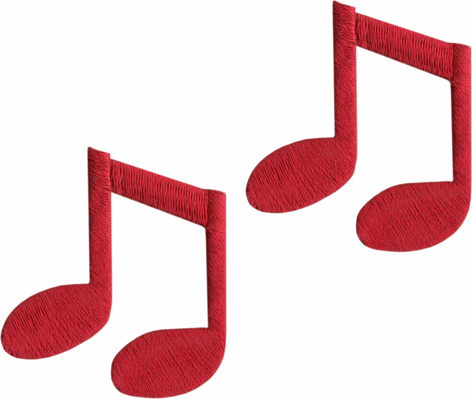 Patch 2 Pack - Music Notes Red Eighth 1/8 Beamed Quaver Sheet 1.5" Iron ...