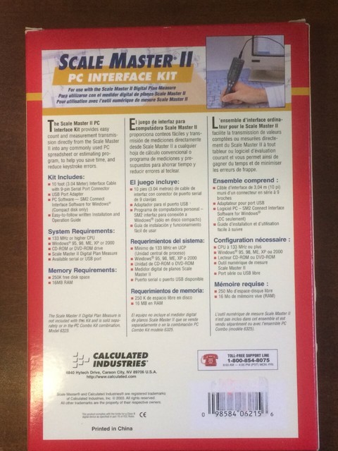Calculated Industries Scale Master II Calculator PC Interface Kit 6215 ...