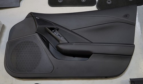 Black Leather Passenger Door Panels Fits C7 2019 Chevrolet Corvette | eBay