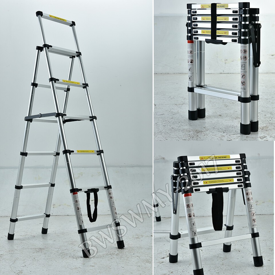 2 3 4 5 6 7 8 Tread Step Ladder Folding Aluminum/Iron Ladders Safe Non ...