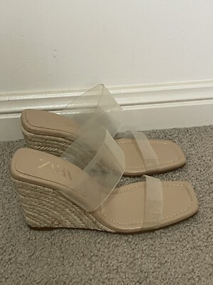 Zara Vinyl wedges Shoes Size 39 | eBay Australia