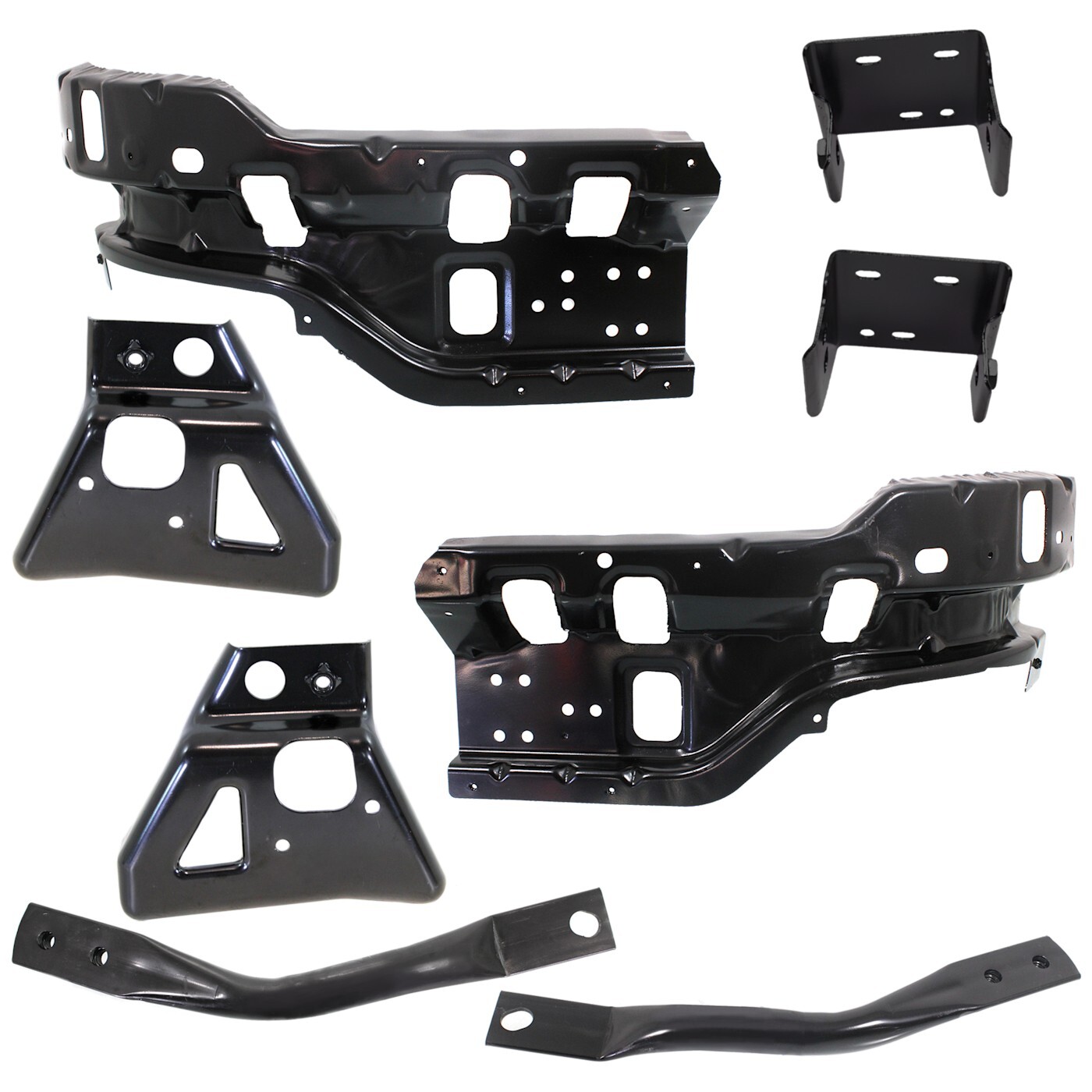 Bumper Face Bar Brackets Retainer Mounting Braces Set of 8 Inner ...