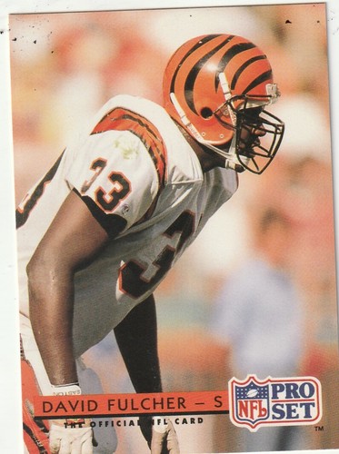 FREE SHIPPING-MINT-1992 Pro Set David Fulcher #129 BENGALS PLUS BONUS ...