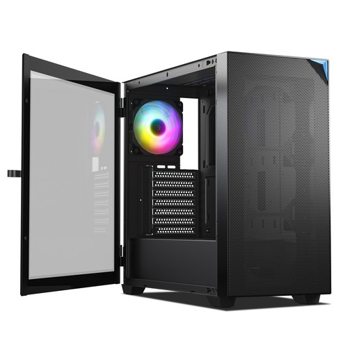 Vetroo AL800 Black Mesh E-ATX Full Tower PC Gaming Case 4mm Tempered ...