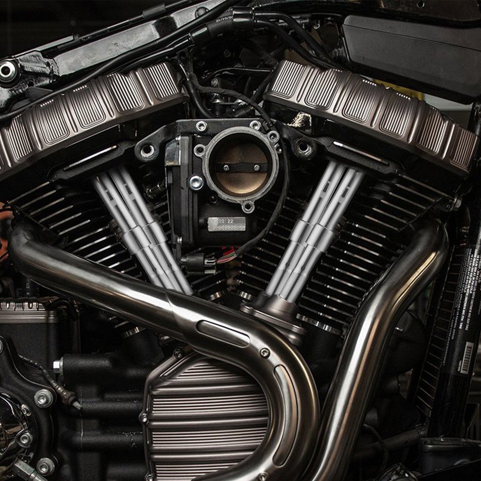 Quickee Adjustable Chrome Pushrods Covers Kit For Harley Evo Big Twin ...