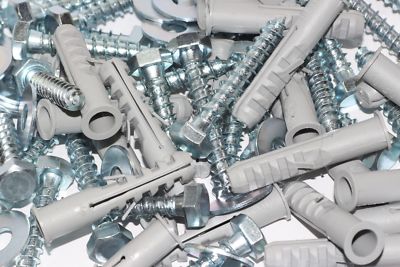 50 x M8 x 50mm Masonry Brick Wall Fixing Screw Bolts & Raw Plugs With ...