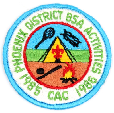 1985 1986 Phoenix District Activities Chicago Area Council Patch ...