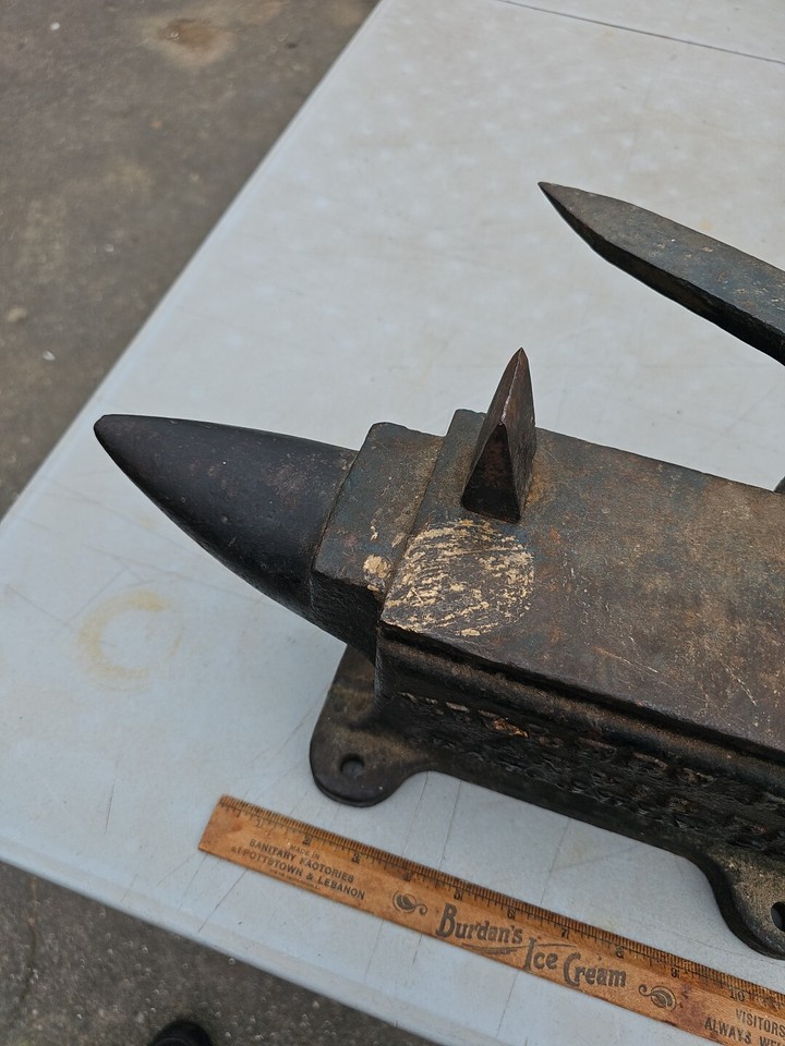 Antique RARE 1879 MILLERS FALLS ANVIL DRILL Blacksmith Bench RARE ...