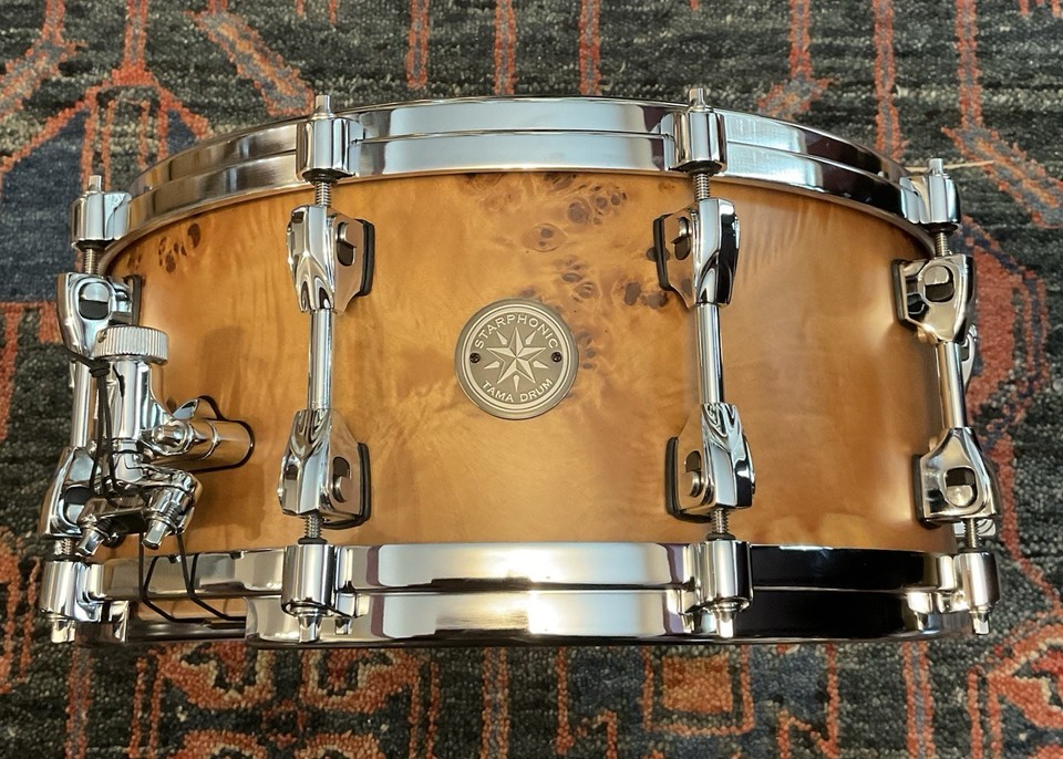 Tama Starphonic Maple 14x6” Satin Mapa Burl Snare Drum | eBay