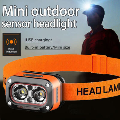 500 Lumens LED Headlamp Headlight USB Rechargeable Head Torch Light ...