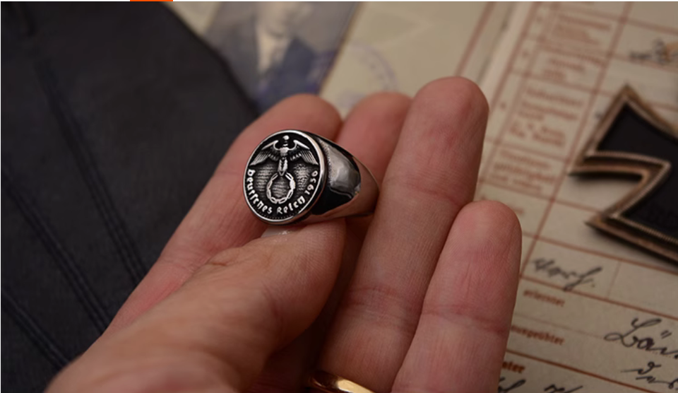 WWII German Eagle Ring German Honor Ring Steel Ring US SIZE 8,9,10,11 ...