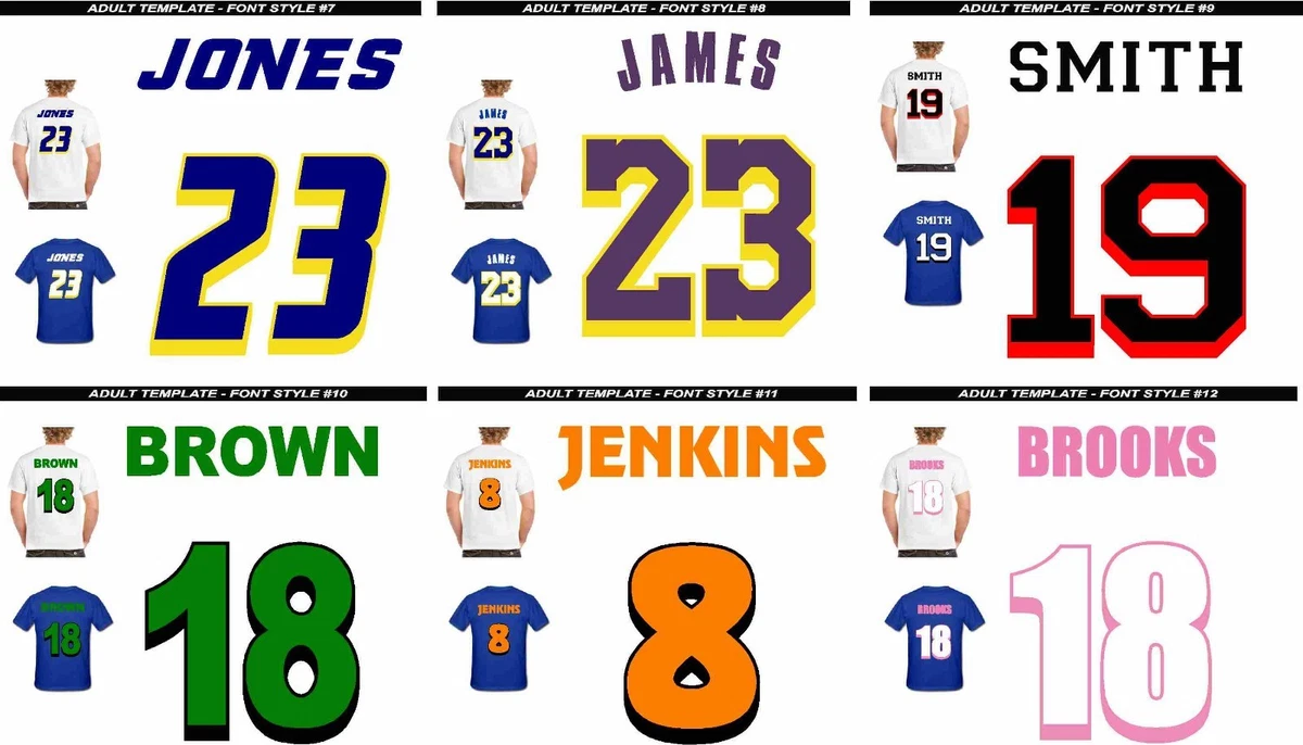 Number Styles For Jerseys