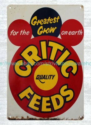 wall accessories ideas 1950's, Critic Quality Feeds metal tin sign | eBay