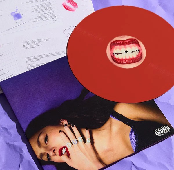 RARE 2023 OLIVIA RODRIGO GUTS LIMITED EDITION "G" VAMPIRE RED VINYL ...