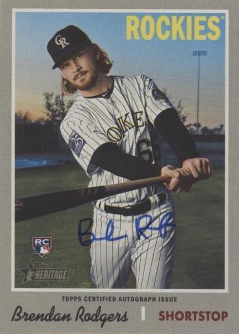 2019 Topps Heritage High Number - Real One Autographs Brendan Rodgers # ...