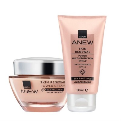 Avon Anew Skin Renewal Power Cream and Multi-protection Shield SPF15 ...