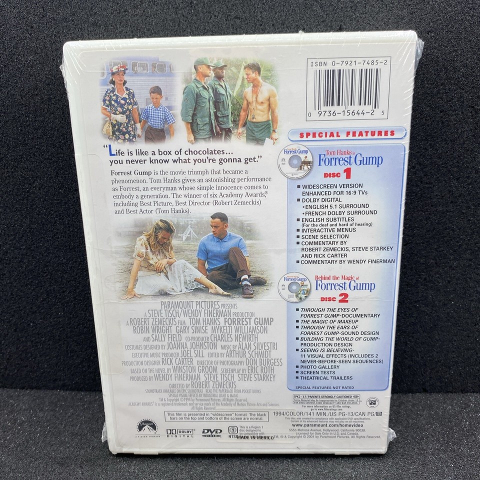 New -Sealed-Forrest Gump (DVD, 2001, 2-Disc Set, Collectors Edition ...