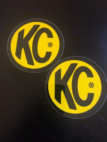 KC HEAD LIGHTS YELLOW BLACK logo 2pc Set sticker decal 3" | eBay
