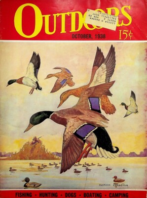 Outdoorsman Magazine October 1938 Duck Hunting Fishing Mallard Blind ...