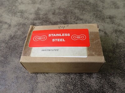 NEW HKK Chain SR035R1X7FT Stainless Steel 3/8"P 7 Foot Roller Chain ...