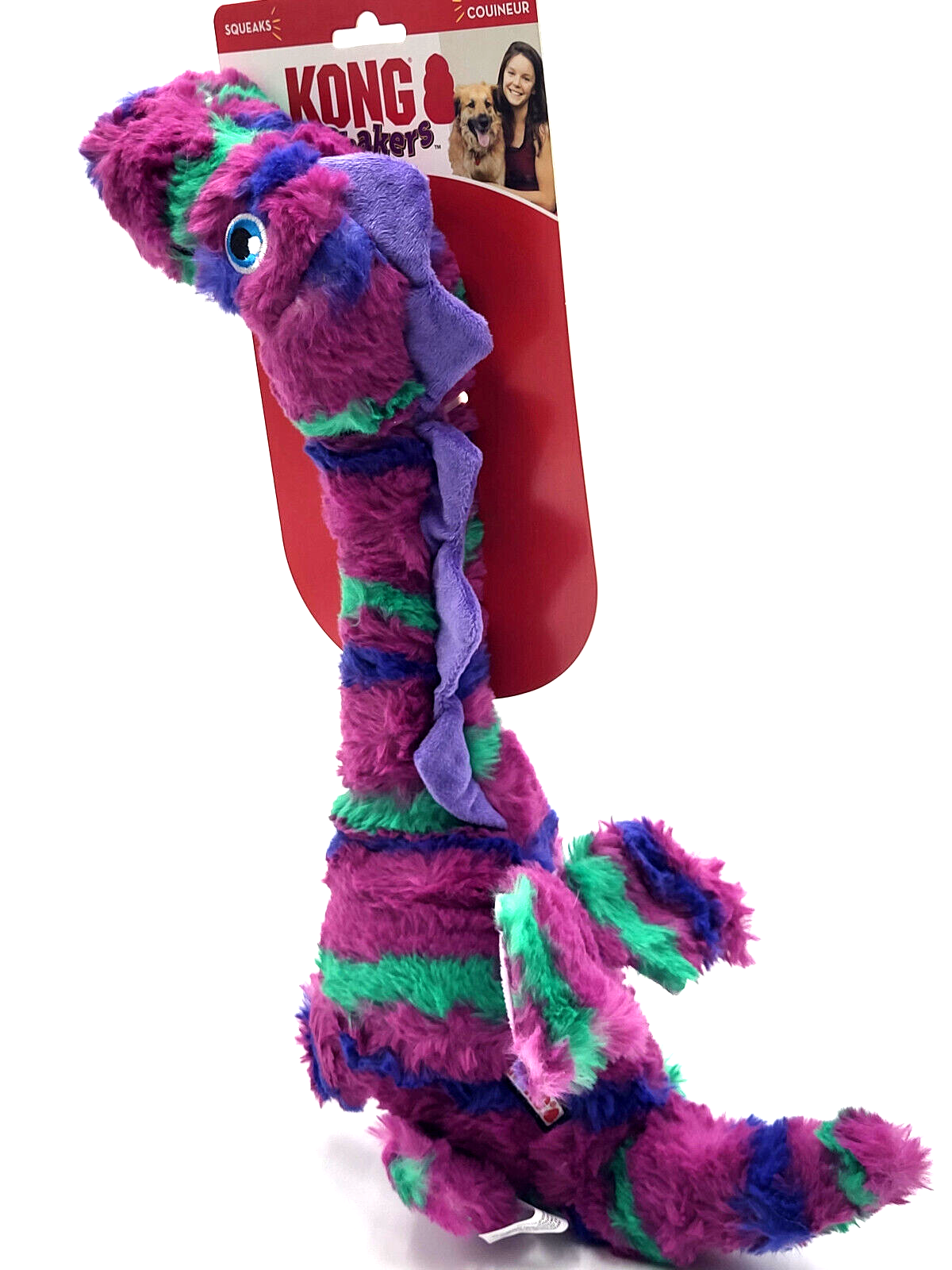 KONG Shakers Honkers Dragon LARGE Plush Squeaky Tug & Shake Dog Toy 17 ...