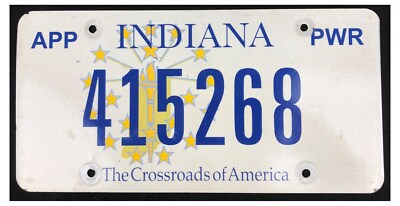 Indiana Early 2000's PERMANENT APPORTIONED TRUCK License Plate 415268 ...