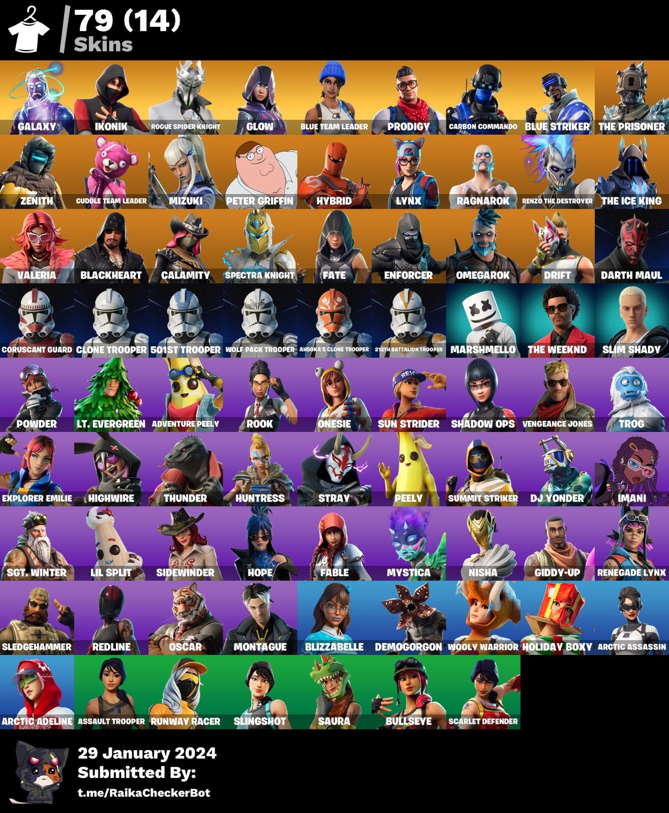 FN OG 79 Skins | IKONIK, Galaxy, Demogorgon, Candy Axe, Glow,Rouge ...