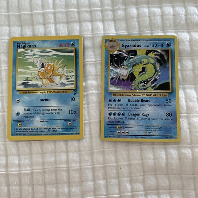 Pokemon Tcg Basic Set Shadowless Magikarp And Holographic Shadowless ...