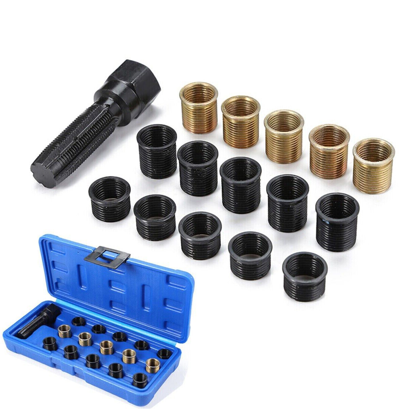 M14 x 1.25 mm Thread Reamer Inserts Kit Spark Plug Rethread Repair Tap ...