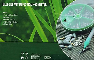 XXL Angel Blei- Set Anglerbedarf Klemmblei Laufblei Bleiset Angeln ...
