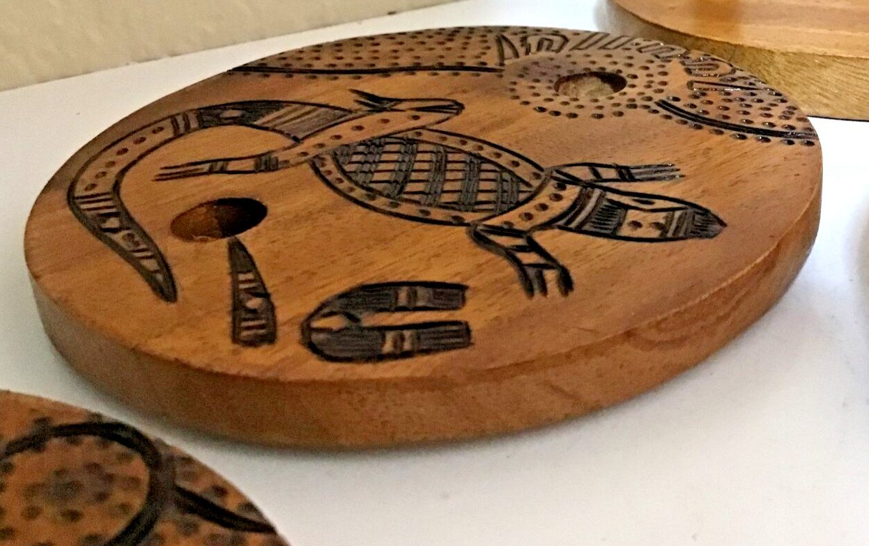 Handcrafted Drink Coaster Set | Wood Burn Art | Pyrography | Reptile ...