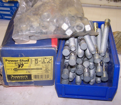 37) NEW POWERS FASTENERS POWER STUD 1/2" X 4-1/2" 07723 LOT OF 37 | eBay
