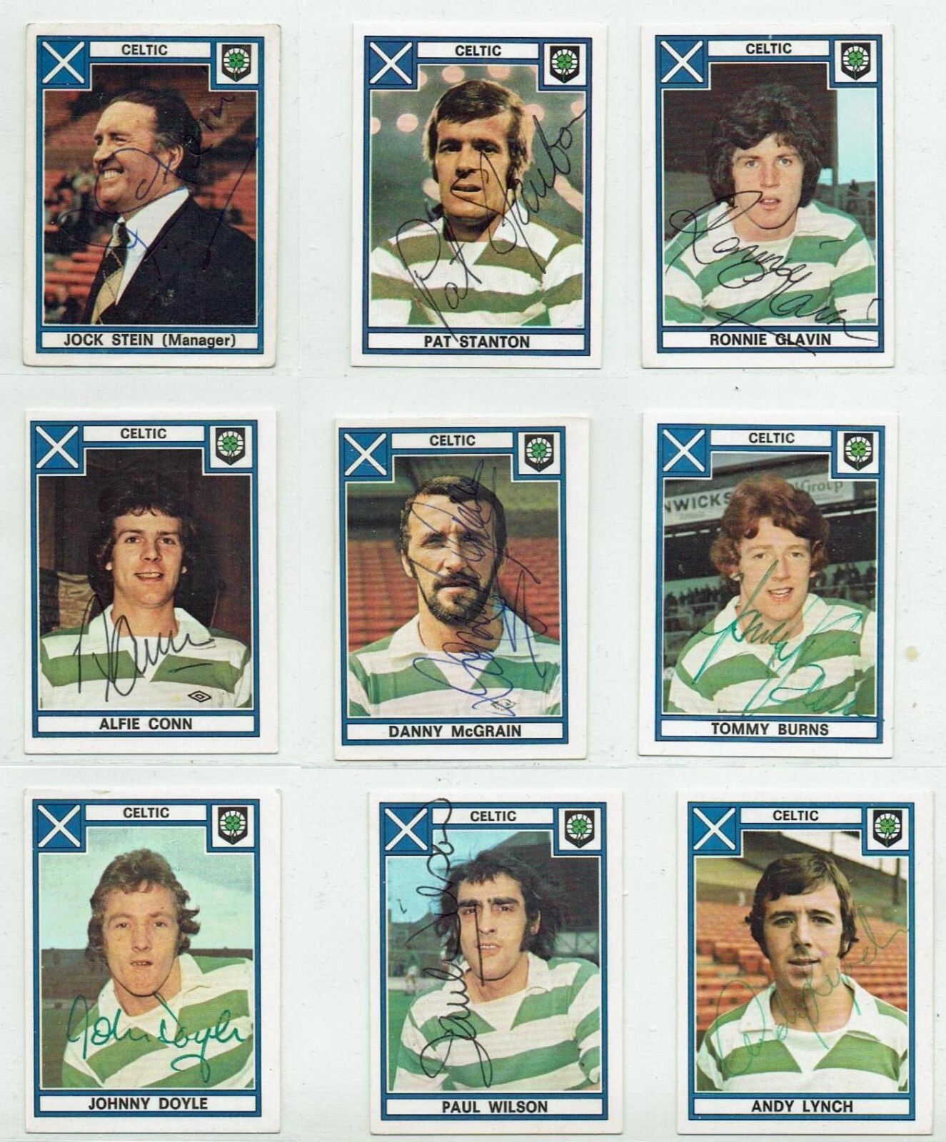 GLASGOW CELTIC signed Panini 78 Team set 1978 unused stickers Pick your ...