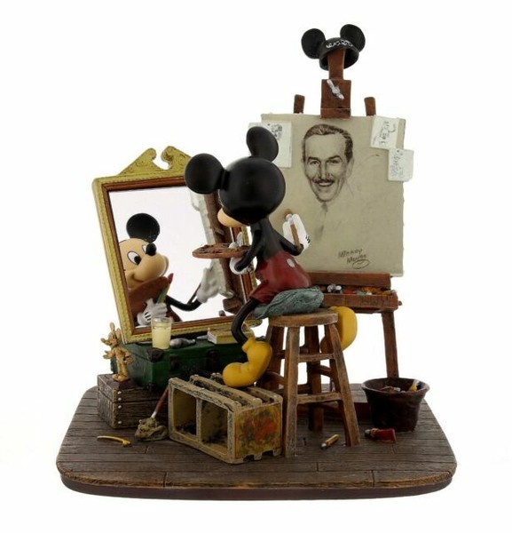 Walt Disney Mickey Mouse Artist Self Portrait Figurine by Charles Boyer ...