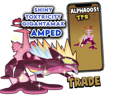 Pokemon Shiny Toxtricity Amped Form Gigantamax Trade Registered or ...