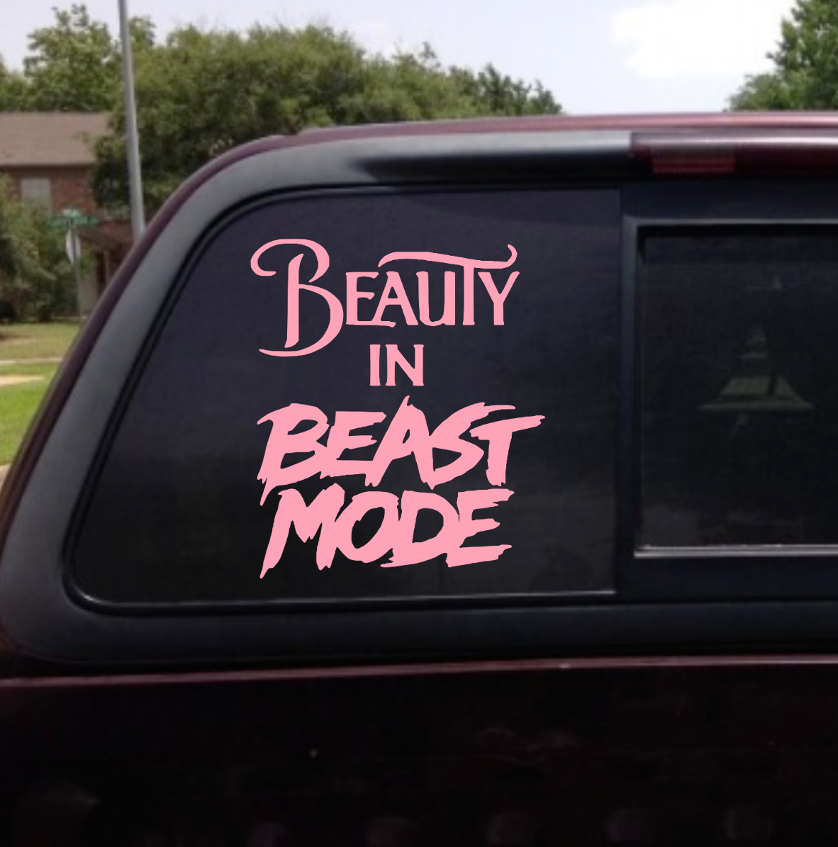 Beauty in Beast Mode Decal Tumbler Cars Window Wall Art Stickers 22 ...