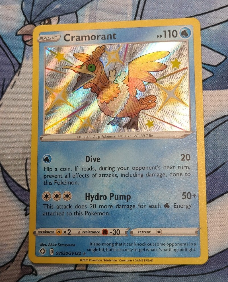 Pokemon TCG Cramorant SV030/SV122 Shiny Holo Rare Shining Fates NM | eBay