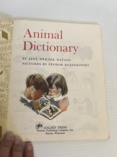 Little Golden Book - Animal Dictionary 1975 Illustrated Animals | eBay