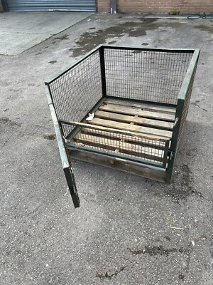 Stackable Metal Stillage, Caged Bins, heavy USA Pallet Size with swing ...